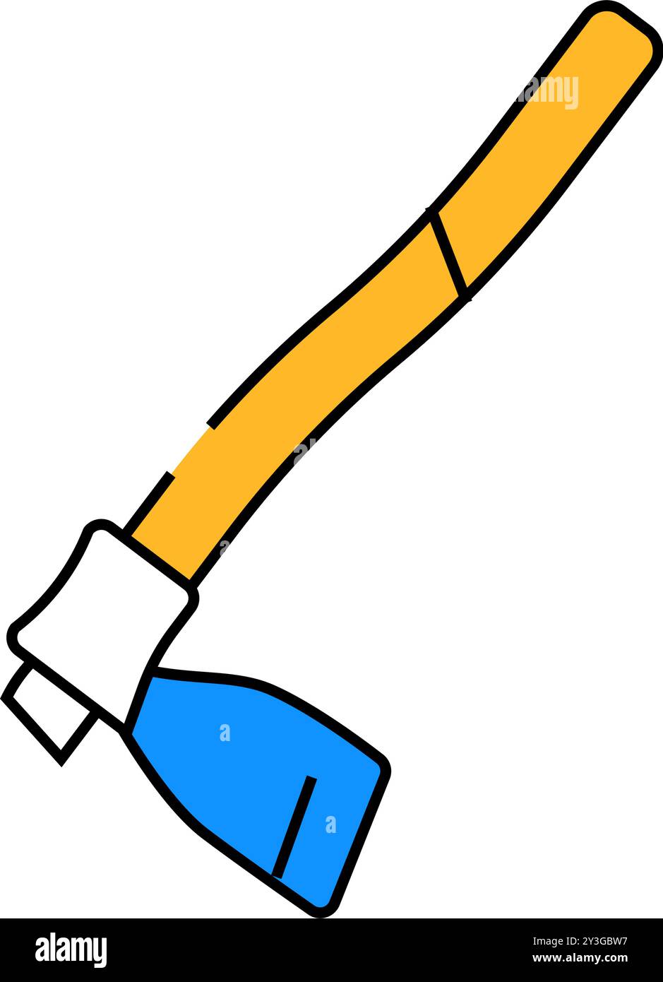 hoe garden tool icon color illustration Stock Vector Image & Art - Alamy