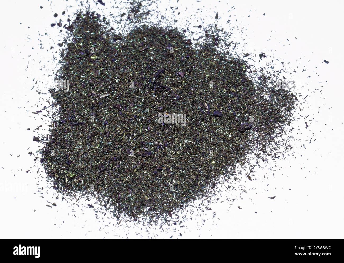 Potassium Permanganate Crystals isolated on white background Stock ...