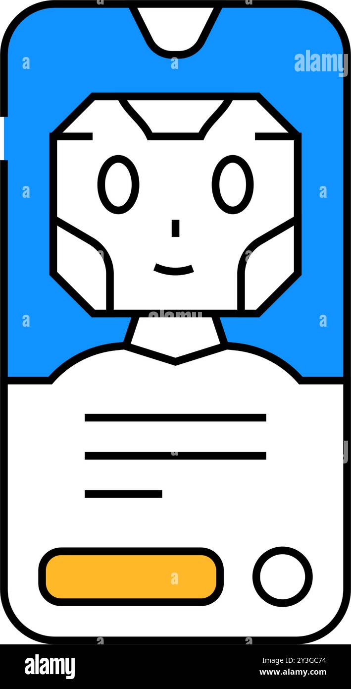Chatbot robot color icon Cut Out Stock Images & Pictures - Alamy