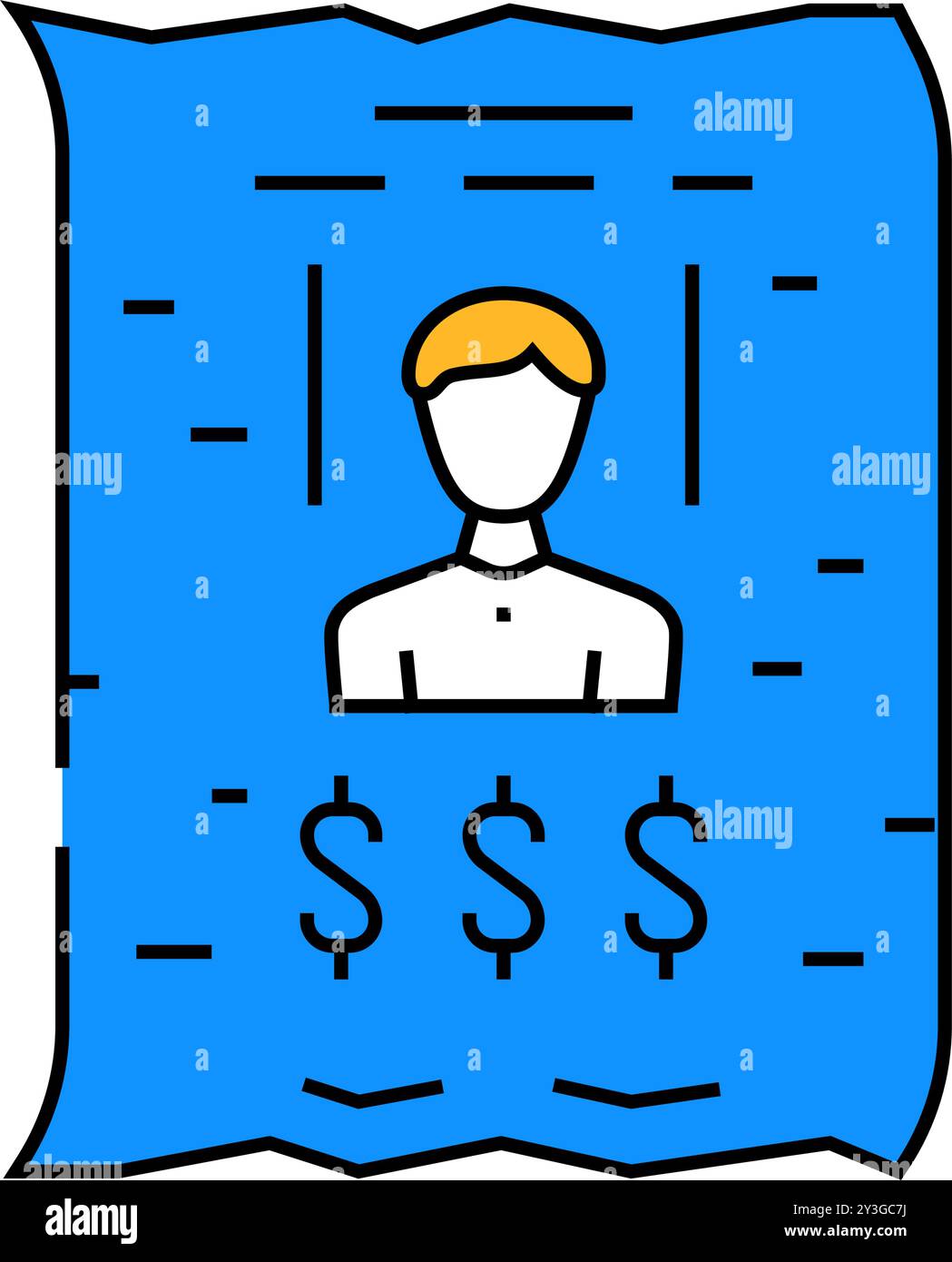 wanted poster crime icon color illustration Stock Vector Image & Art ...