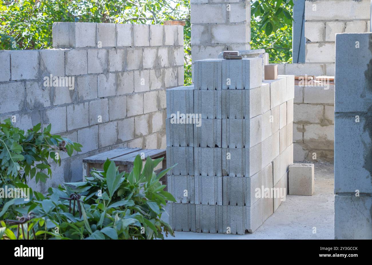 Stack concrete blocks construction hi-res stock photography and images ...