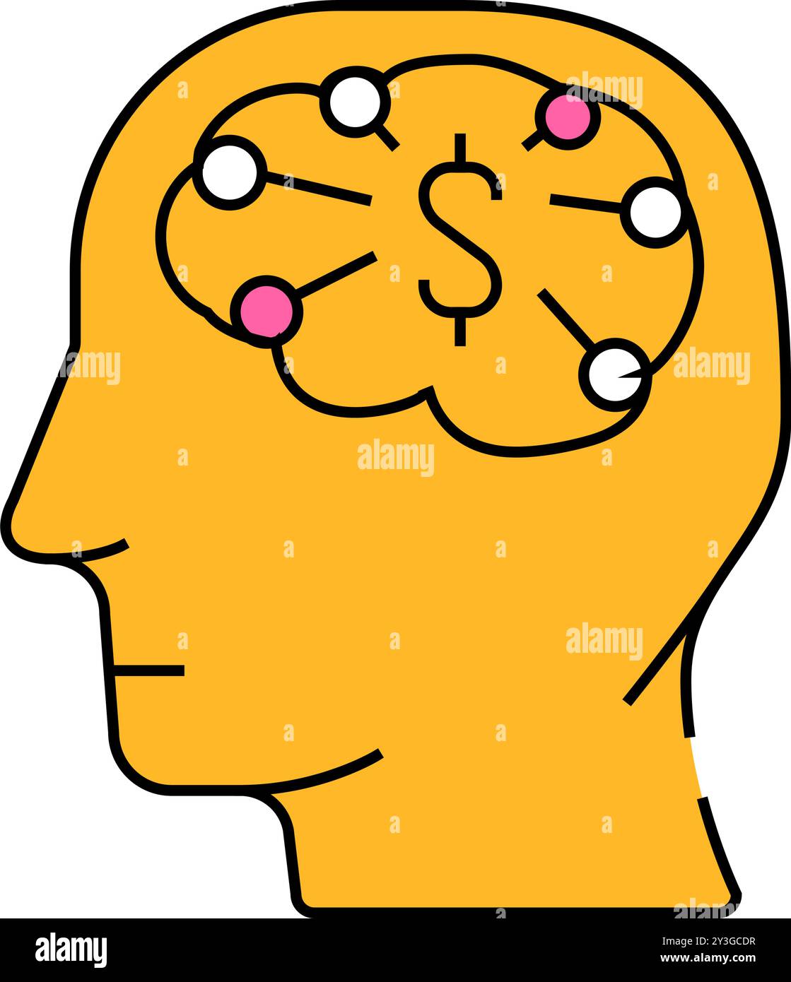 business brain icon color illustration Stock Vector Image & Art - Alamy