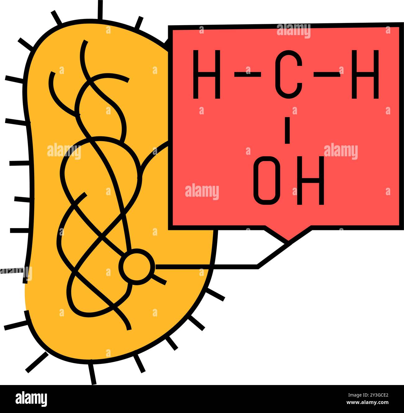 microbiology molecular structure icon color illustration Stock Vector ...