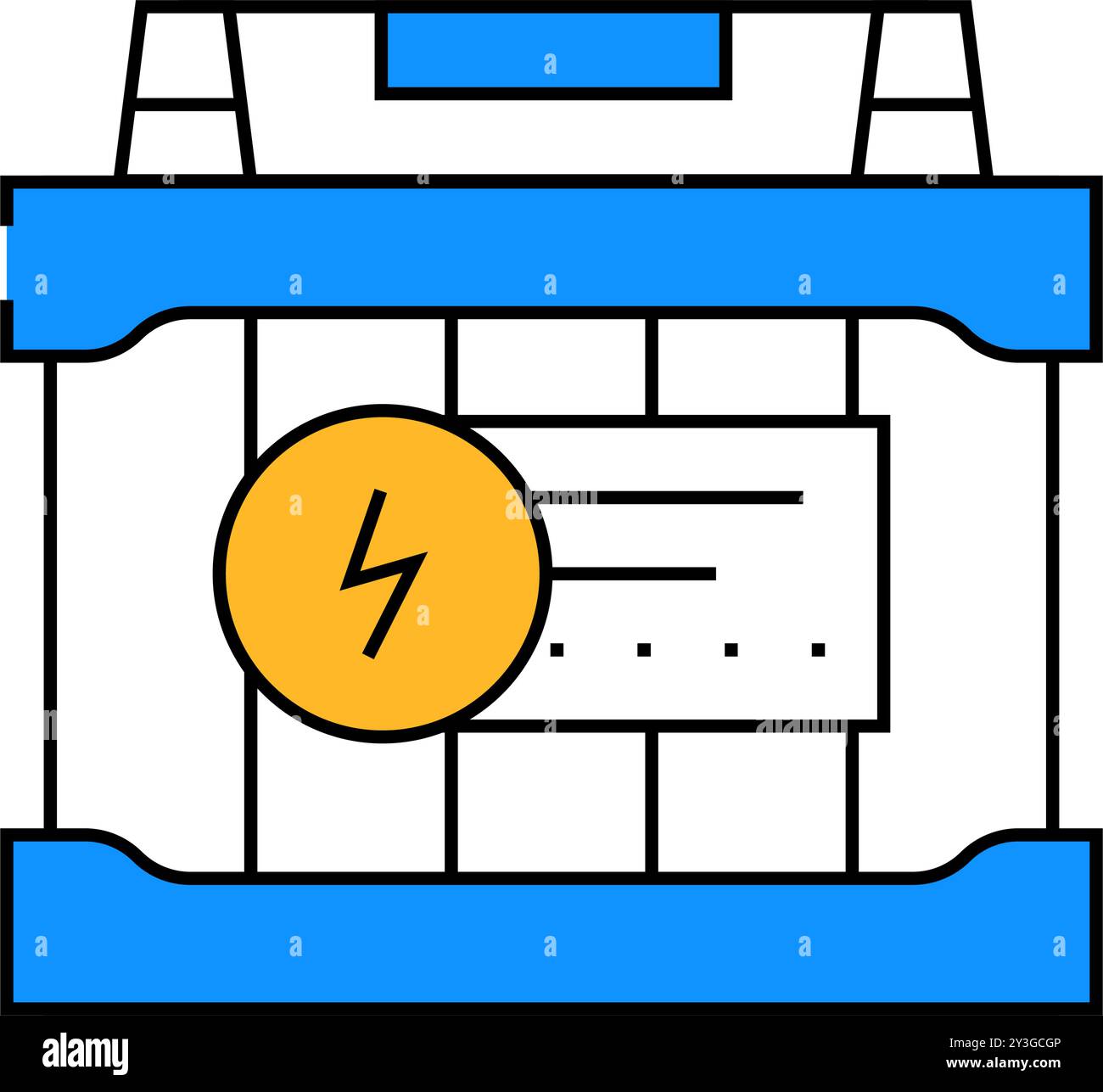 electric battery icon color illustration Stock Vector Image & Art - Alamy