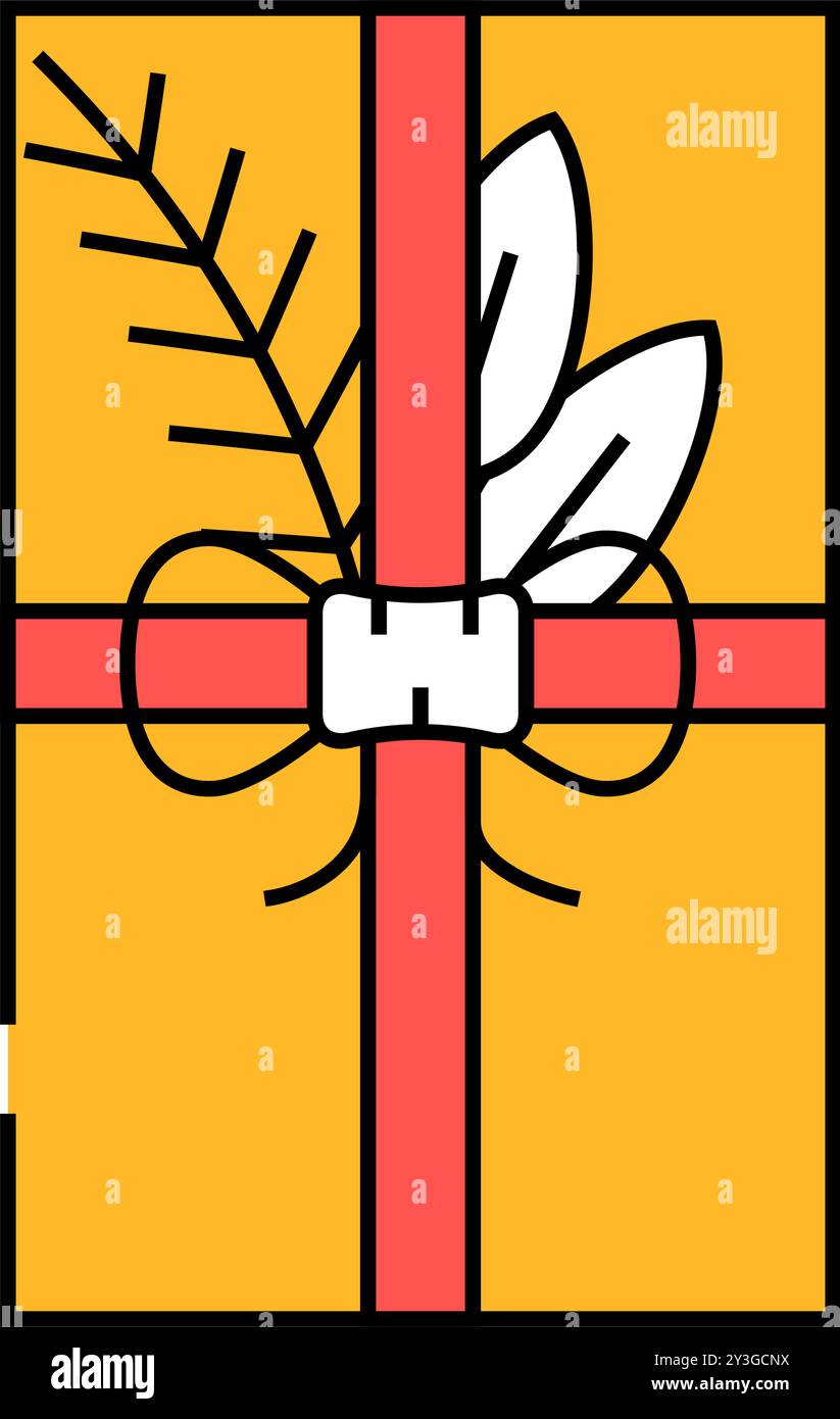 decor gift box icon color illustration Stock Vector Image & Art - Alamy