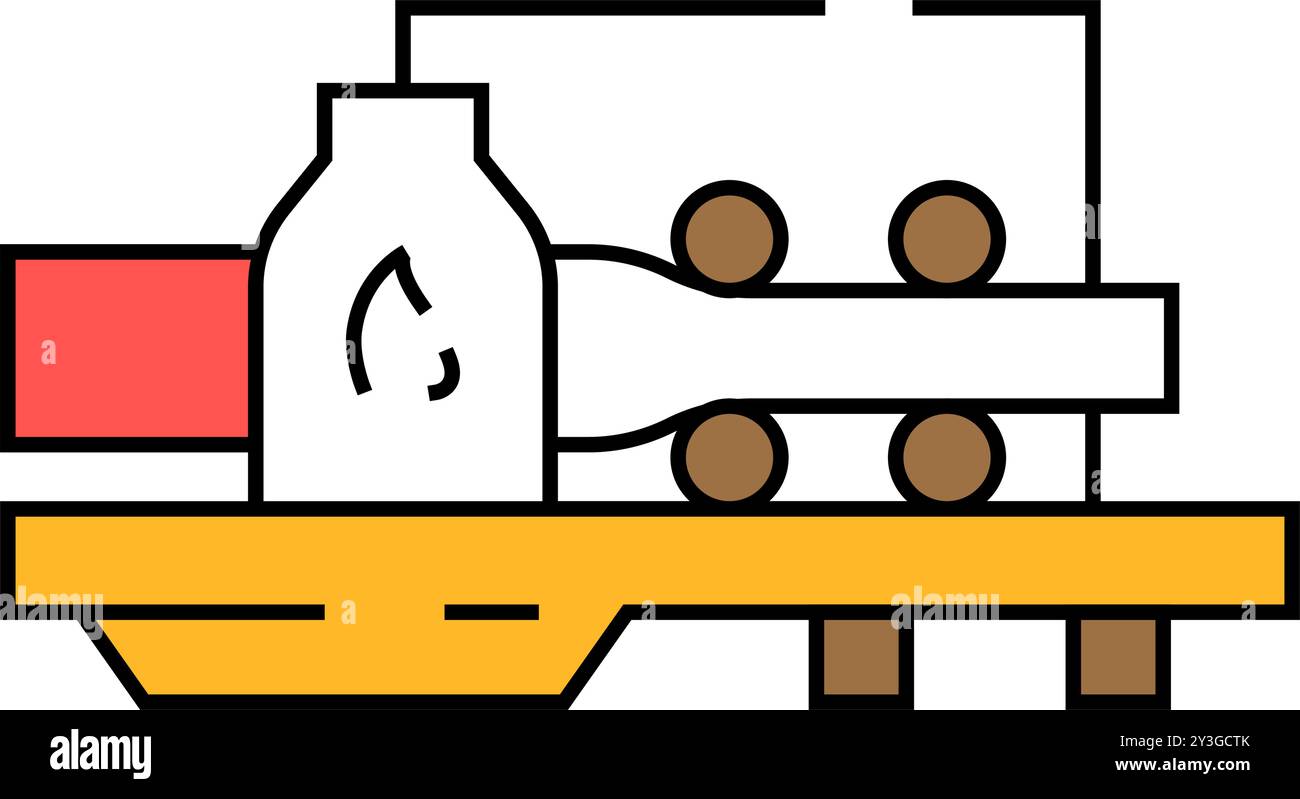 hot rolling steel production icon color illustration Stock Vector Image ...