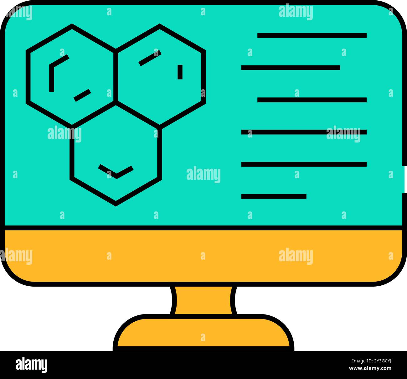 laboratory molecular structure icon color illustration Stock Vector ...