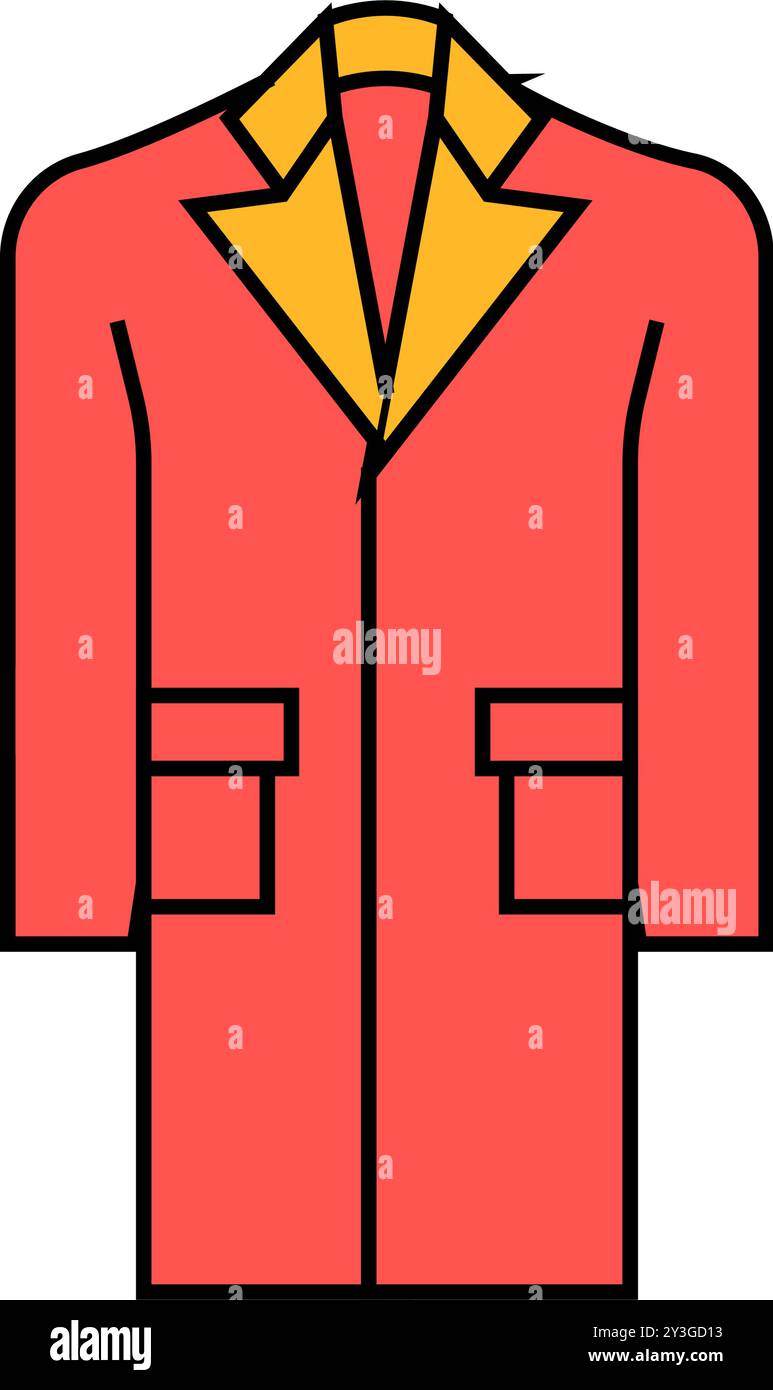 paletot outerwear male icon color illustration Stock Vector Image & Art ...