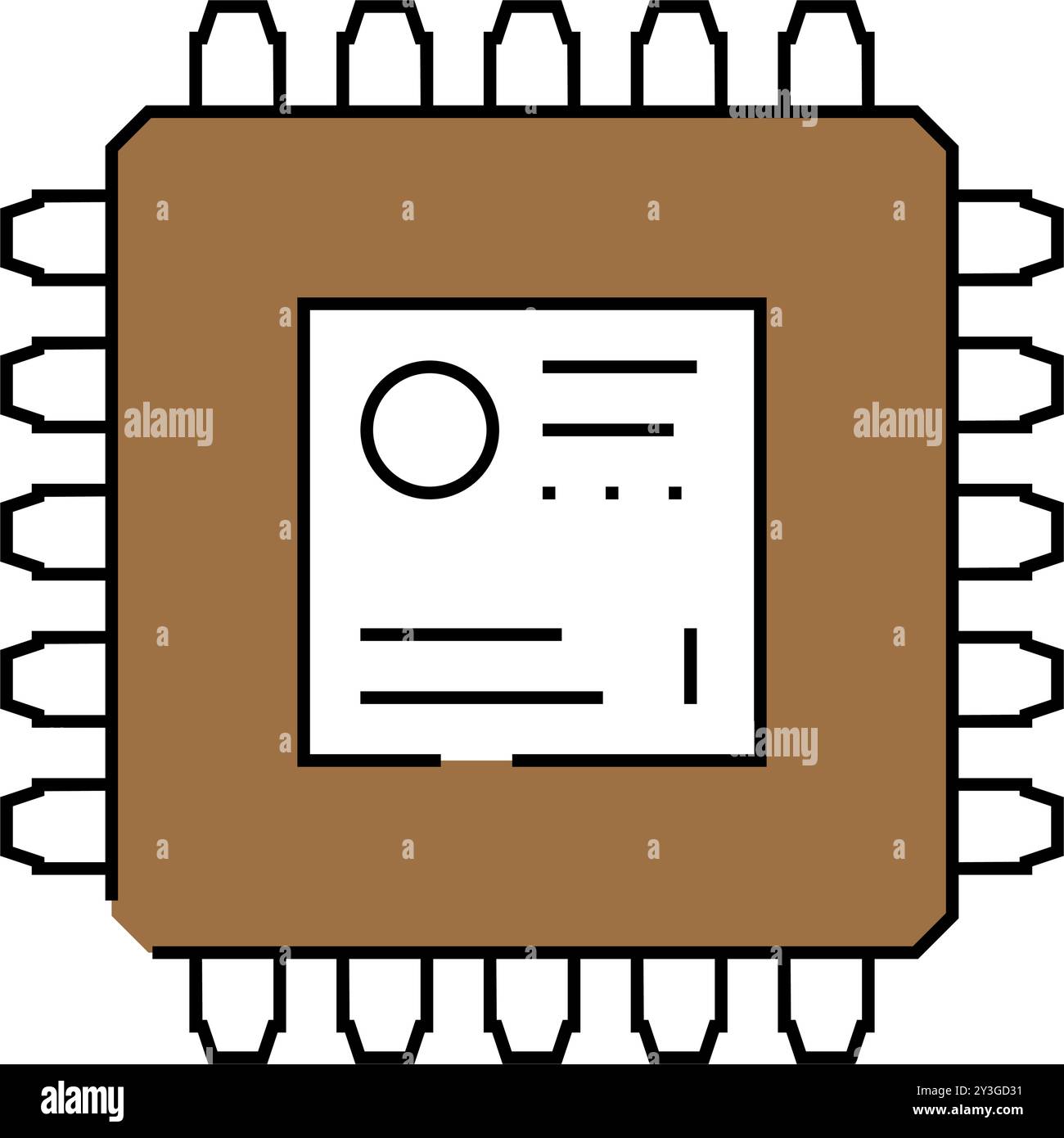 microcontroller electronic component icon color illustration Stock Vector Image & Art - Alamy