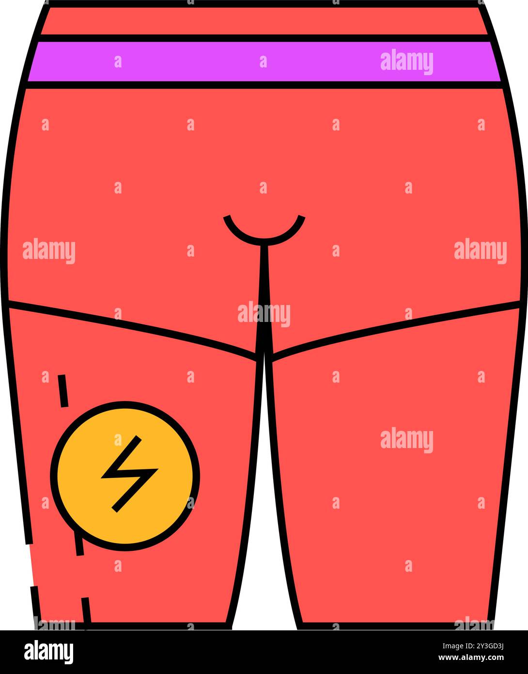 Hip stomach Stock Vector Images - Alamy