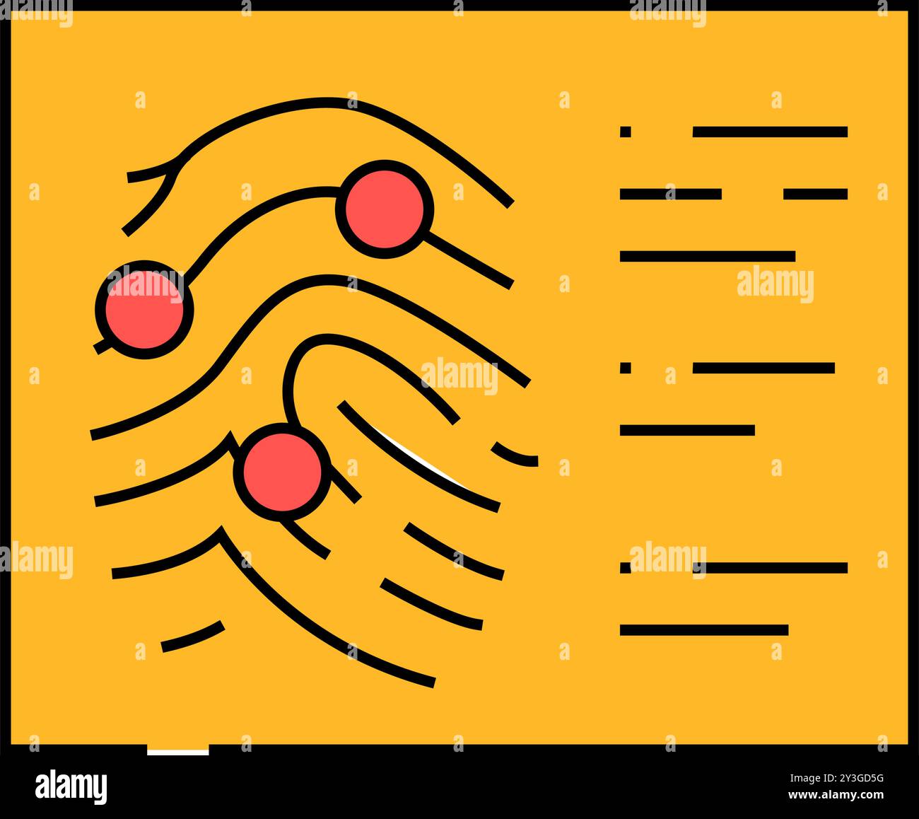 fingerprint crime icon color illustration Stock Vector Image & Art - Alamy