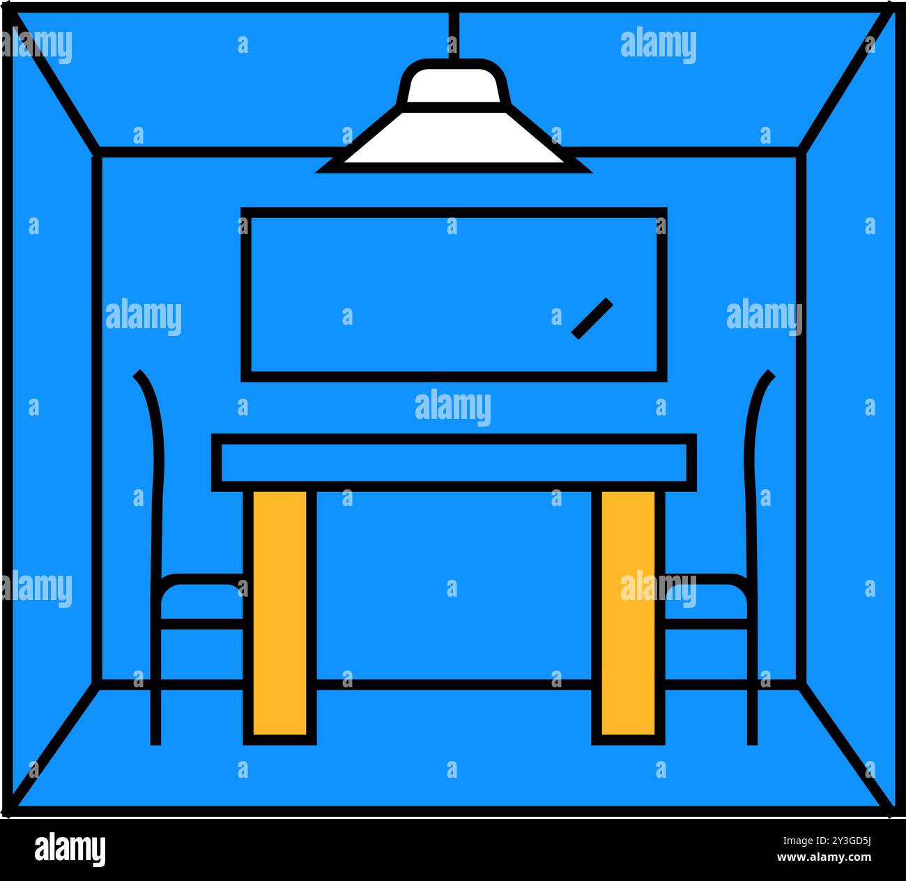 police interrogation crime icon color illustration Stock Vector Image ...