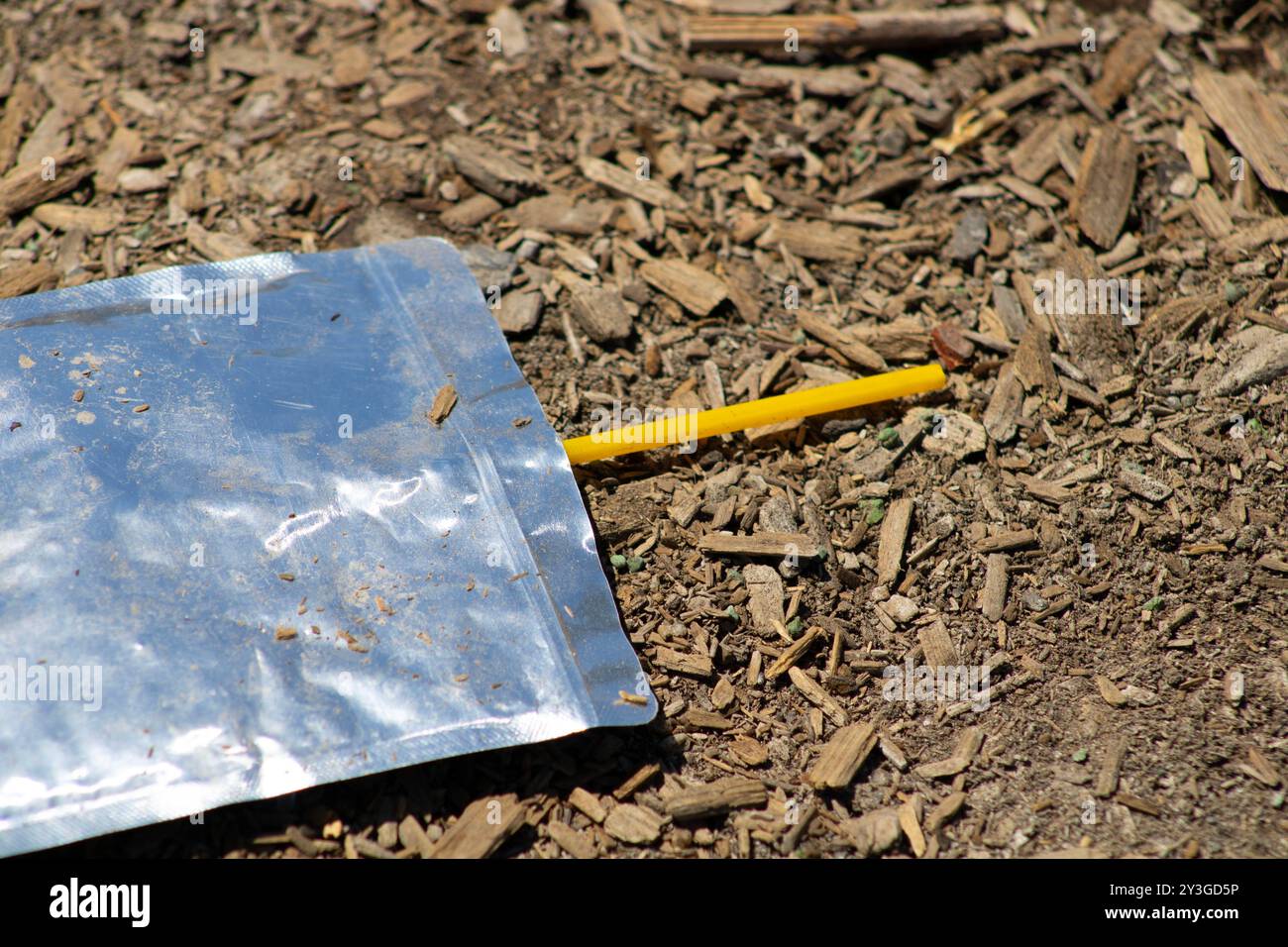 juice box with yellow straw at kids playground Stock Photo - Alamy