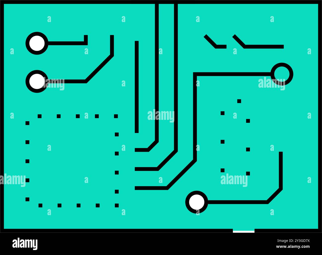 pcb board electronic component icon color illustration Stock Vector ...