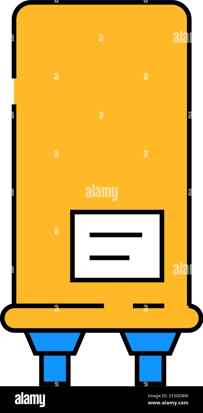 high voltage capacitor electronic component icon color illustration ...