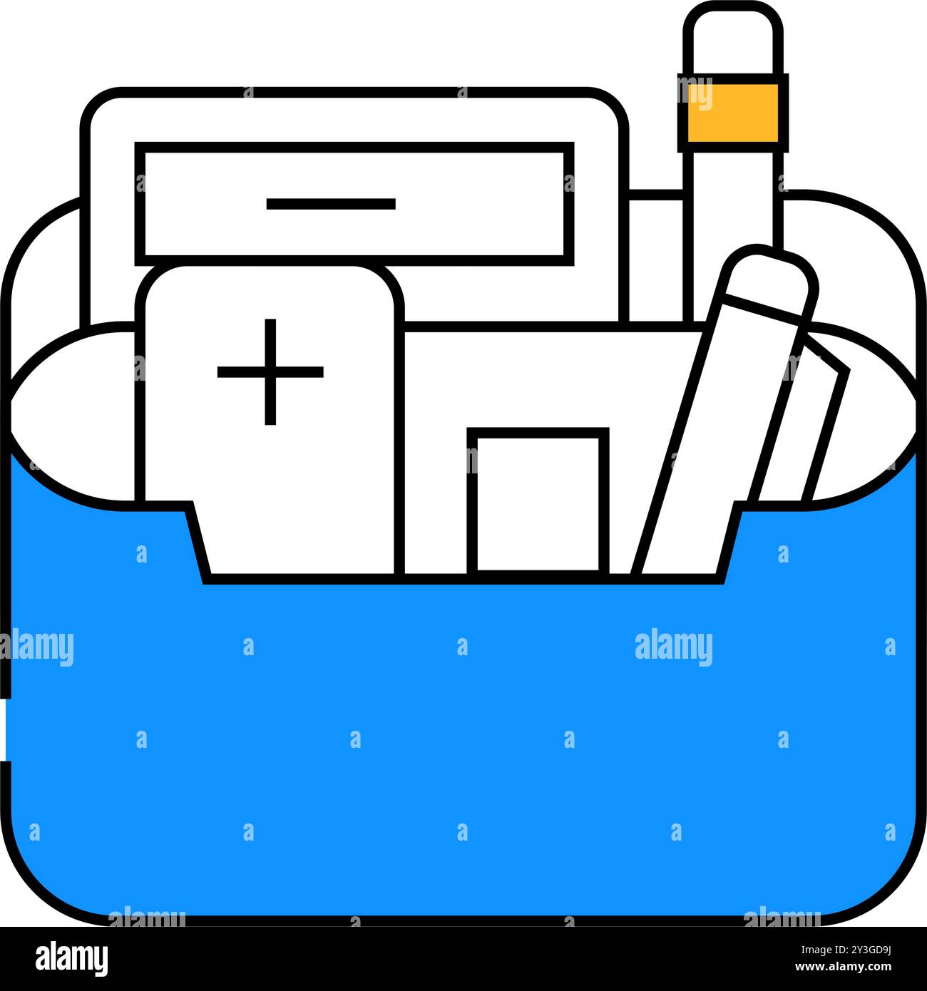 remote organizer living room icon color illustration Stock Vector Image ...