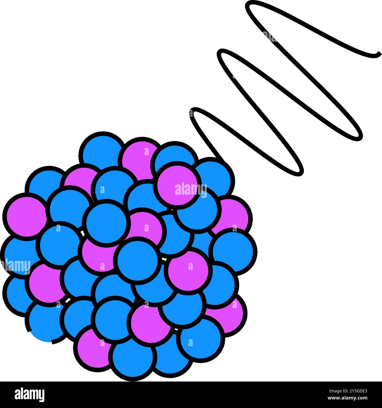 gamma rays nuclear energy icon color illustration Stock Vector Image ...