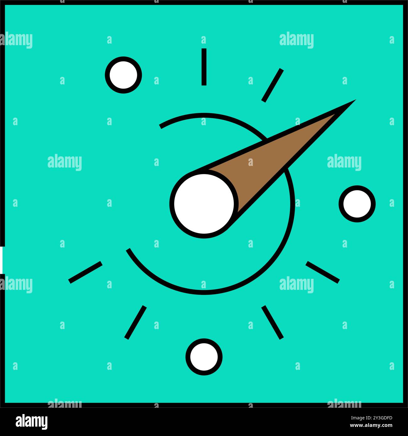 sundial sun clock icon color illustration Stock Vector Image & Art - Alamy