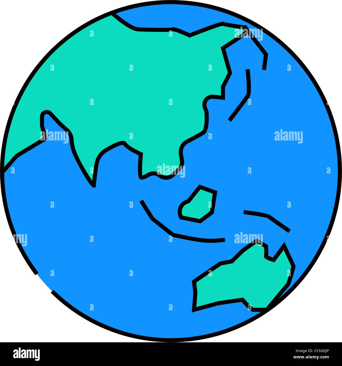 asia earth planet map icon color illustration Stock Vector Image & Art ...