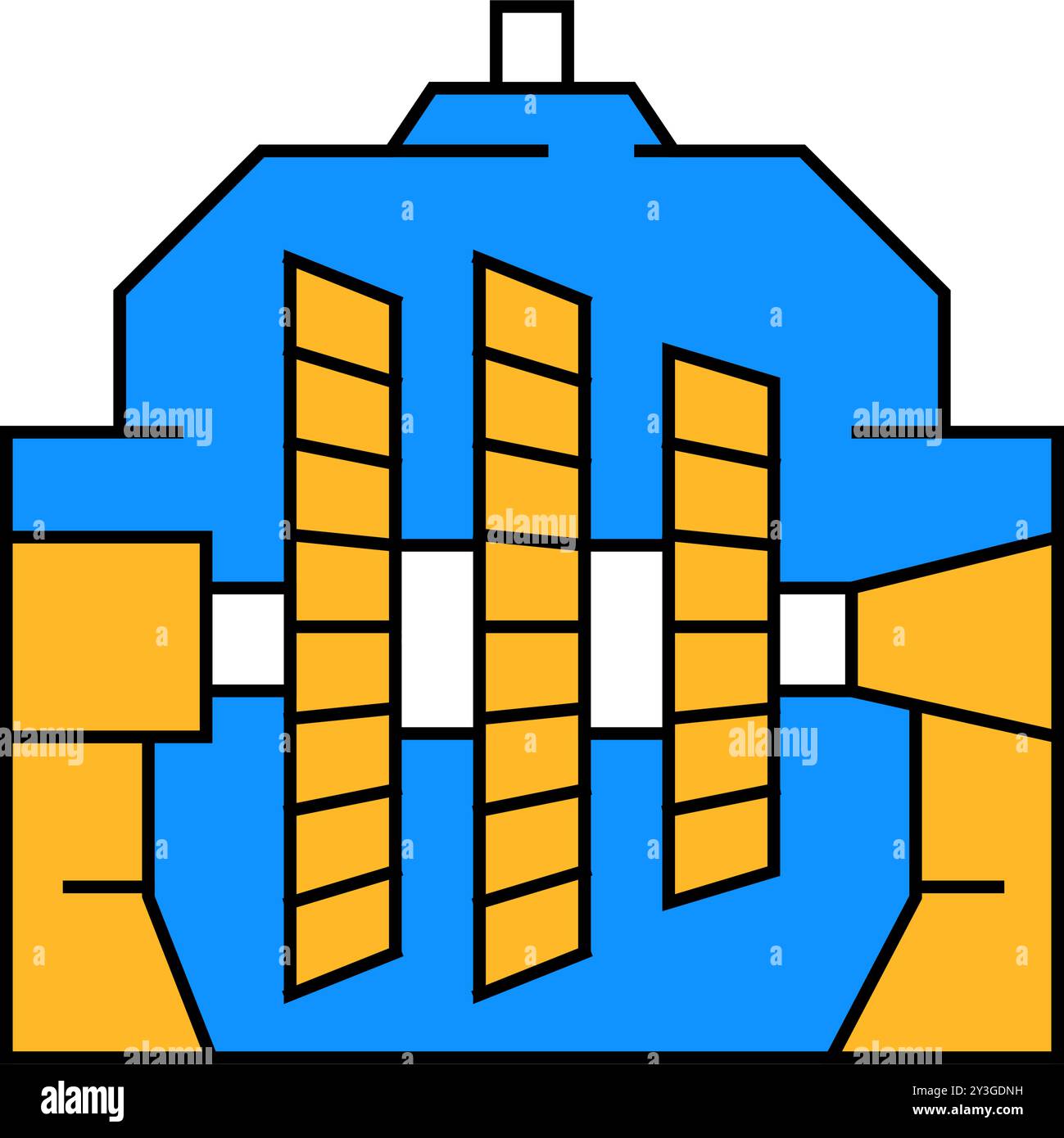steam turbine nuclear energy icon color illustration Stock Vector Image ...