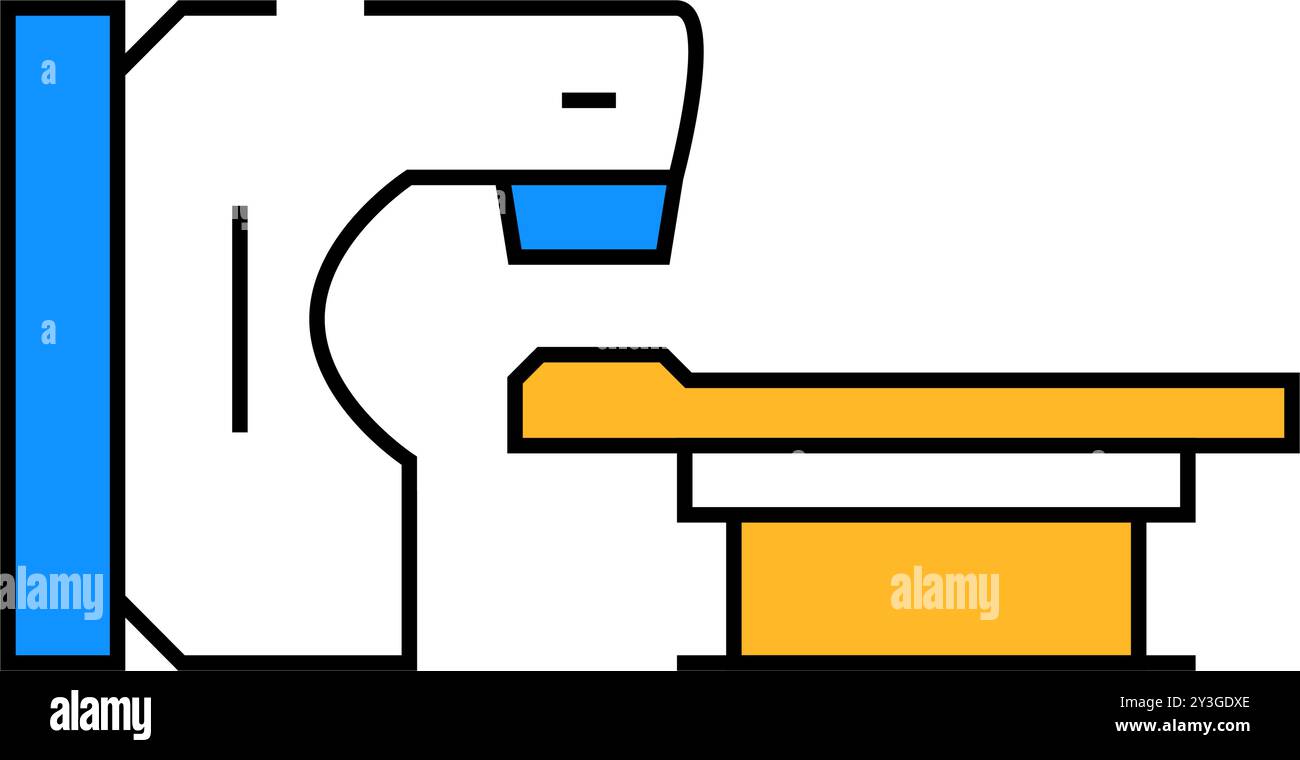 radiation therapy machine nuclear energy icon color illustration Stock ...