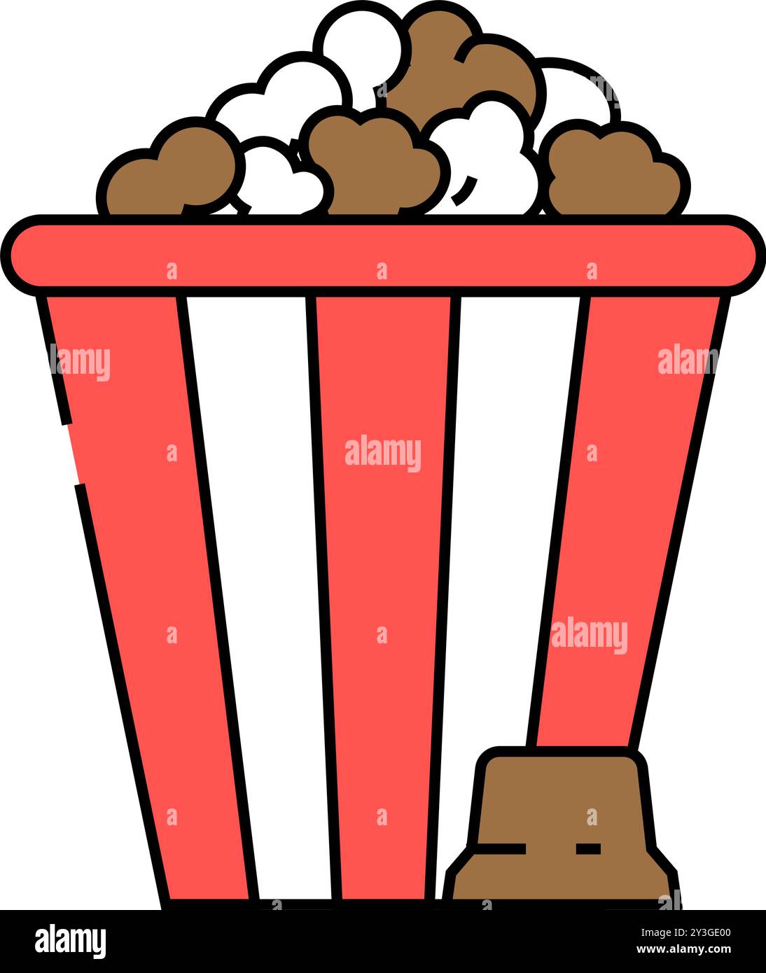 chocolate popcorn food icon color illustration Stock Vector Image & Art ...
