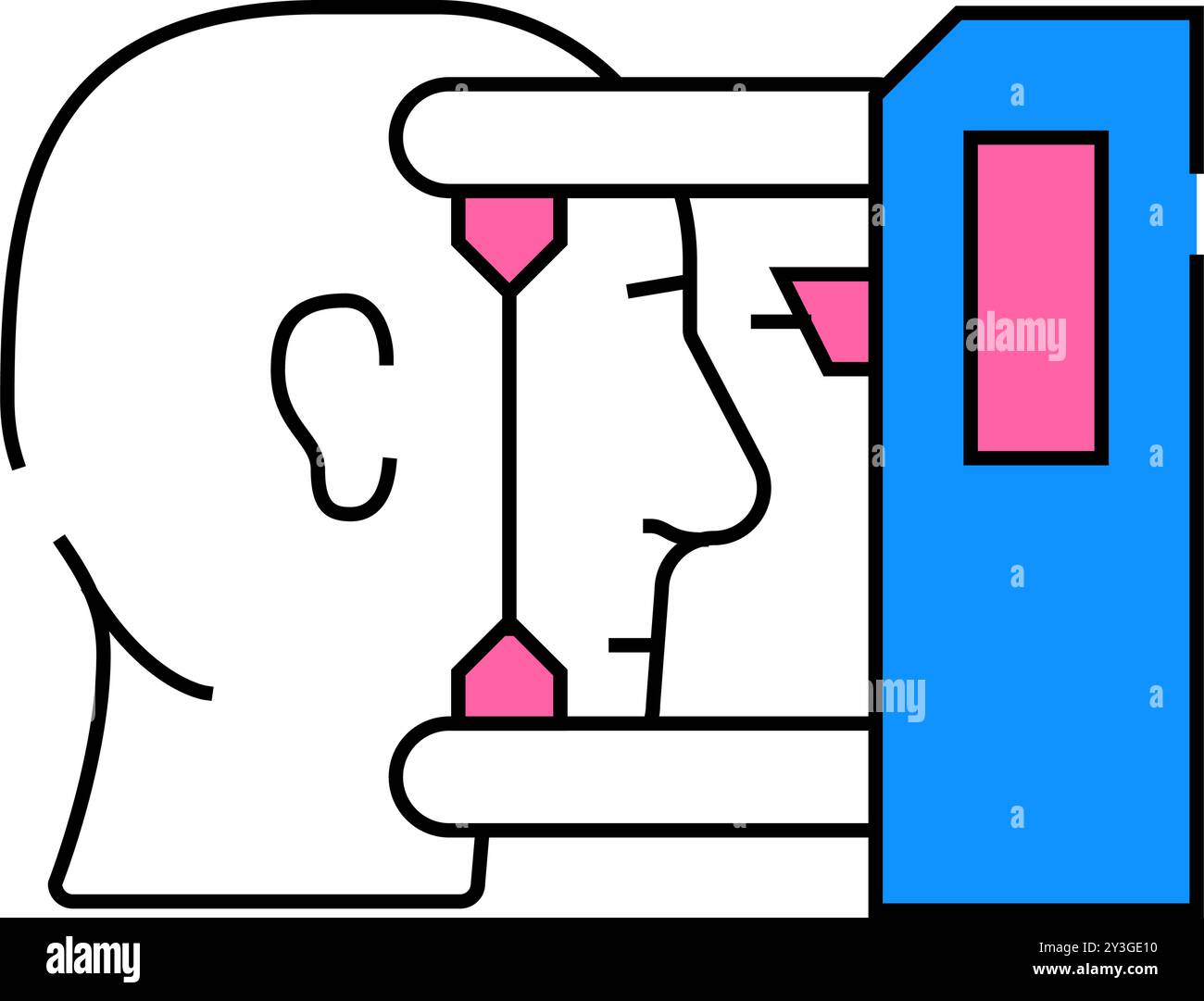 vision test ophthalmology icon color illustration Stock Vector Image ...