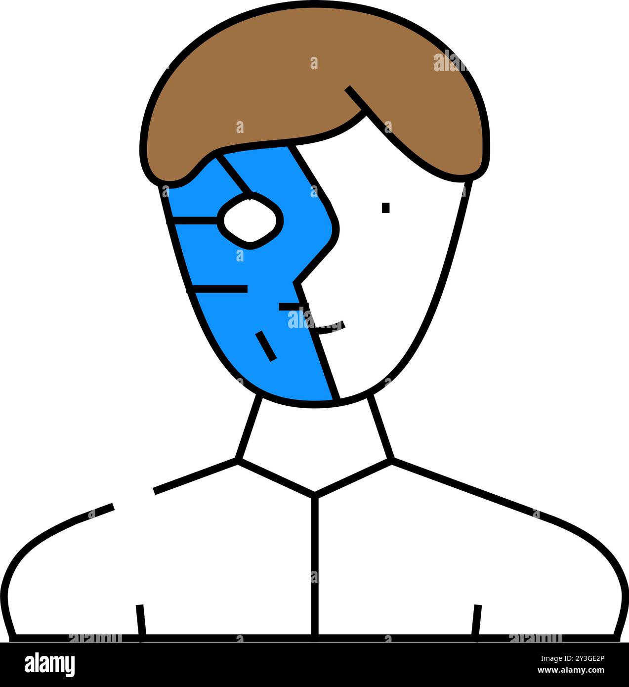 cyborg robot icon color illustration Stock Vector Image & Art - Alamy