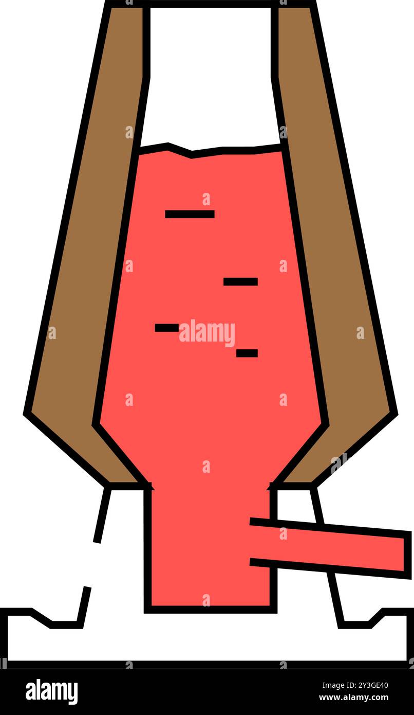 blast furnace steel production icon color illustration Stock Vector ...