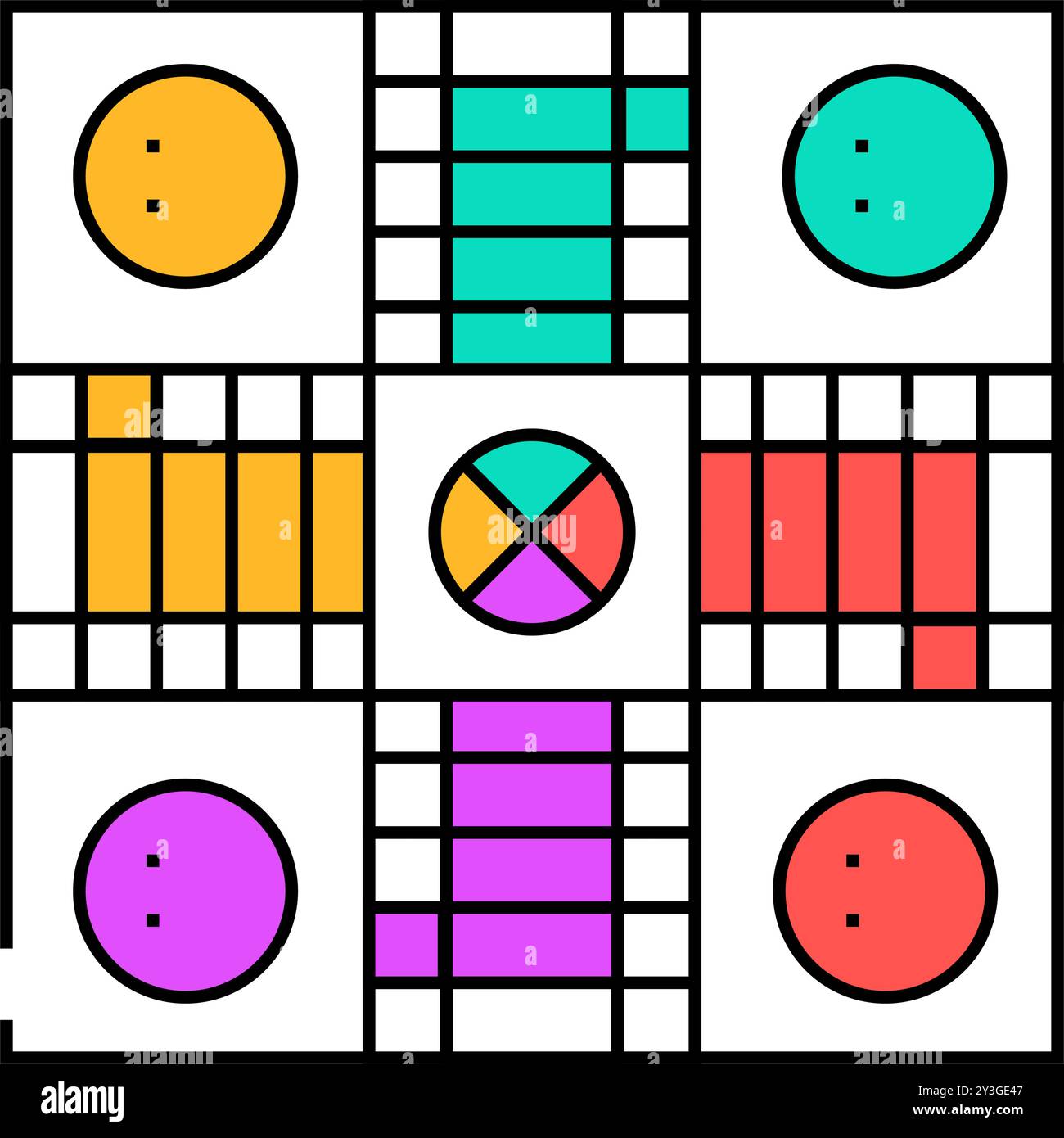 ludo board board table icon color illustration Stock Vector Image & Art ...