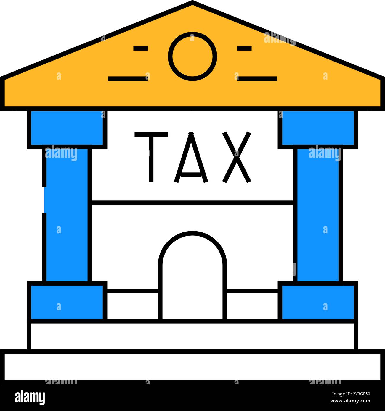 building tax icon color illustration Stock Vector Image & Art - Alamy