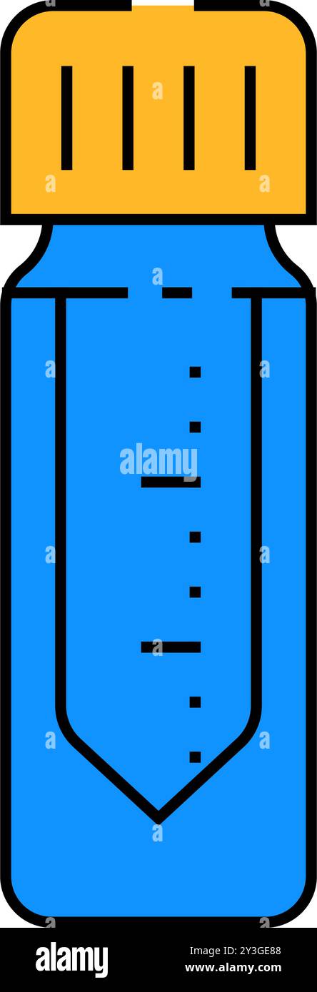 conical vial chemical glassware lab icon color illustration Stock ...