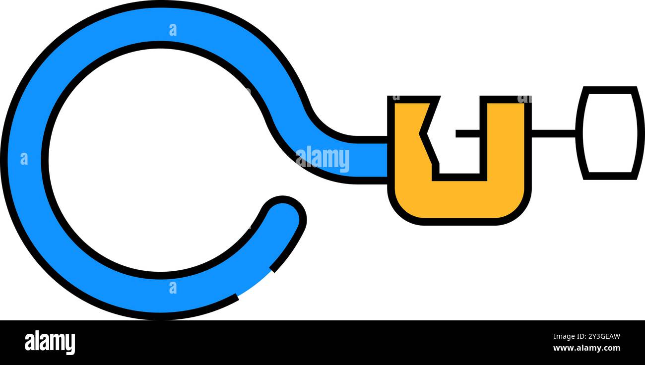 ring clamp chemical glassware lab icon color illustration Stock Vector ...