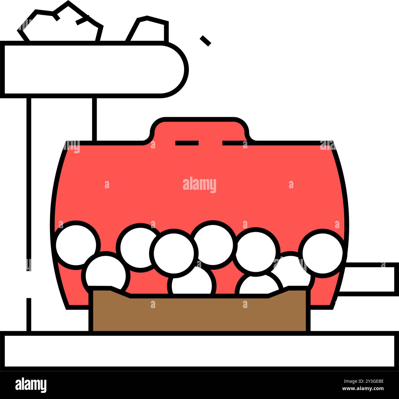 sulfide ore processing copper icon color illustration Stock Vector ...