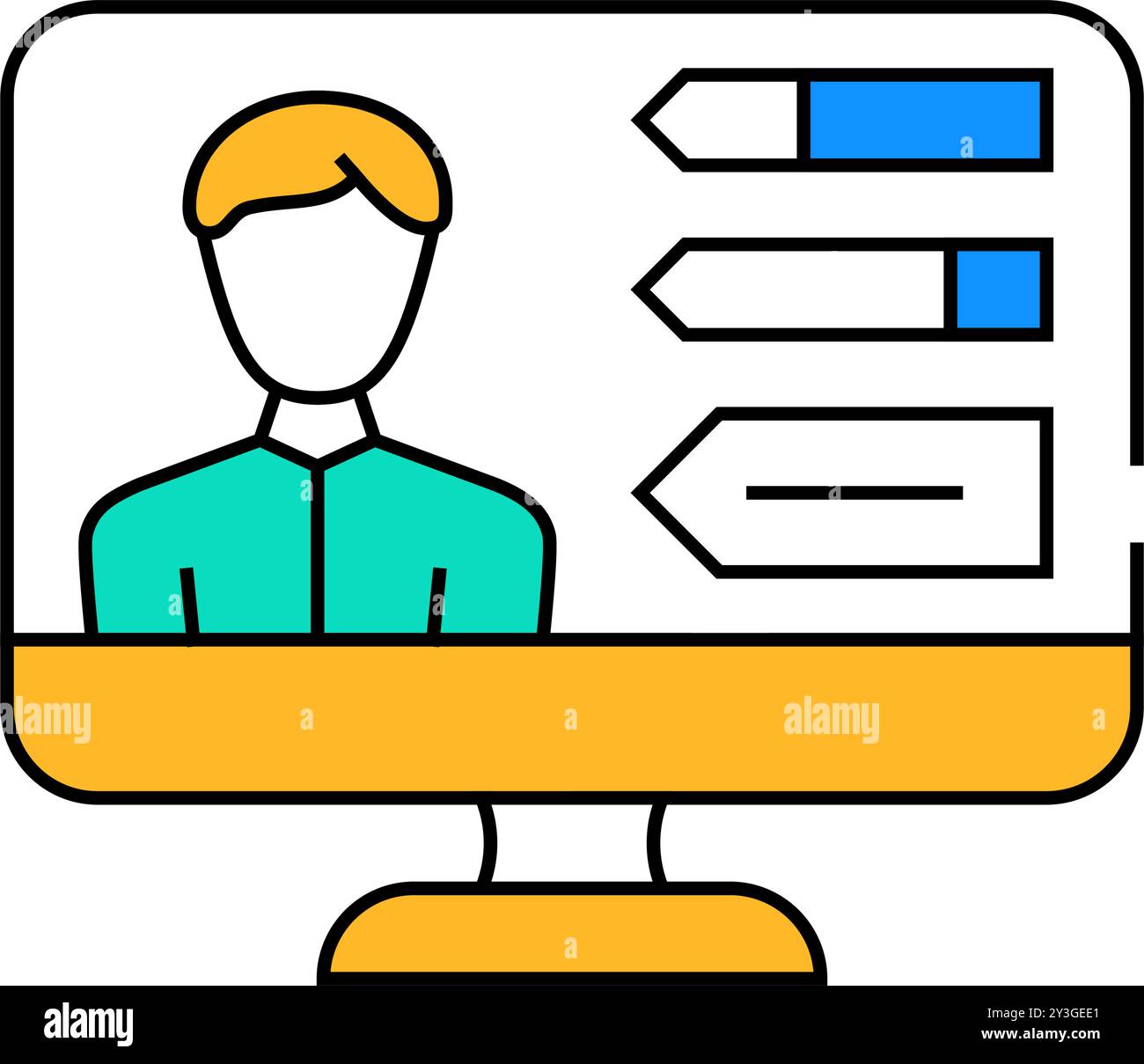 skills human employee icon color illustration Stock Vector Image & Art ...