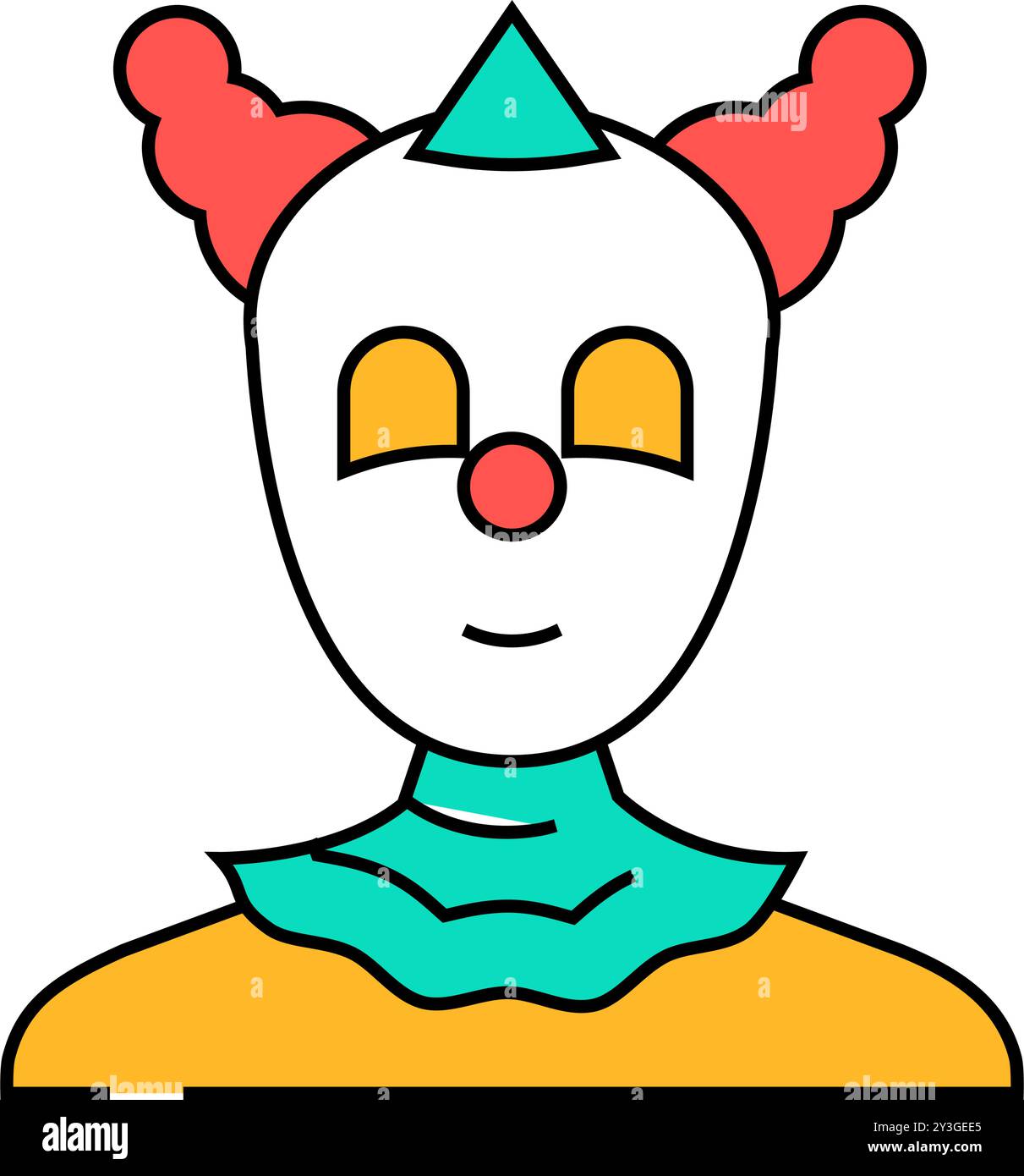 clown carnival show icon color illustration Stock Vector Image & Art ...