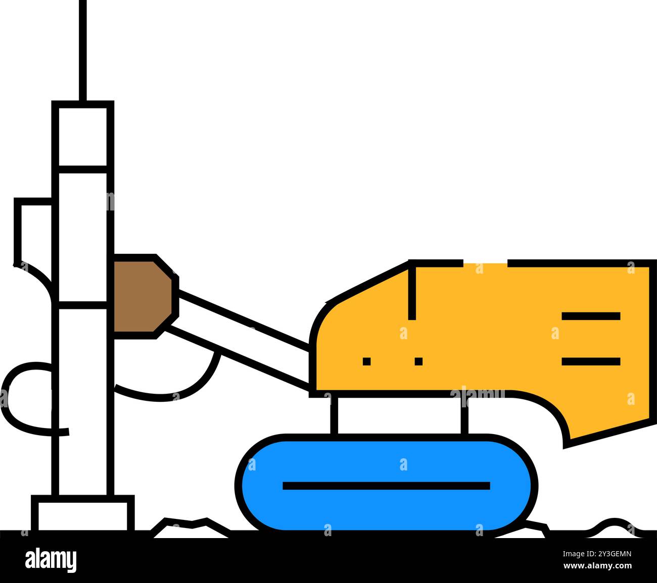 drill rig copper production icon color illustration Stock Vector Image ...