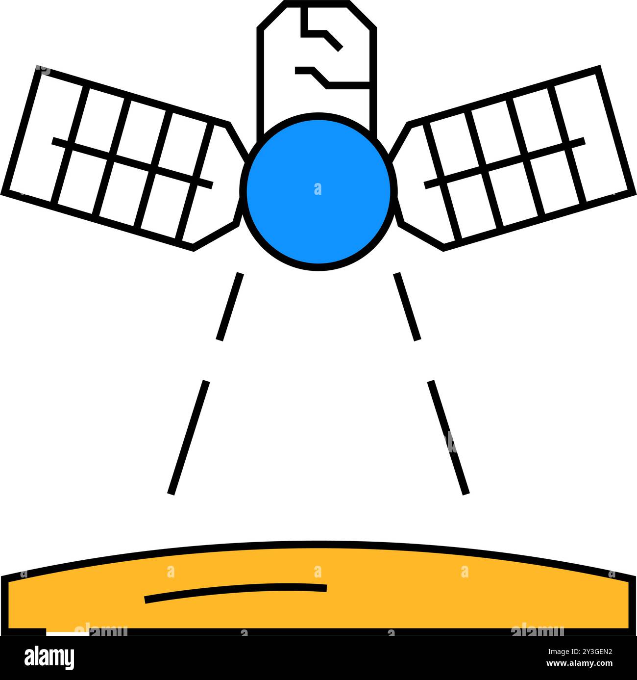 mars reconnaissance orbiter planet icon color illustration Stock Vector ...