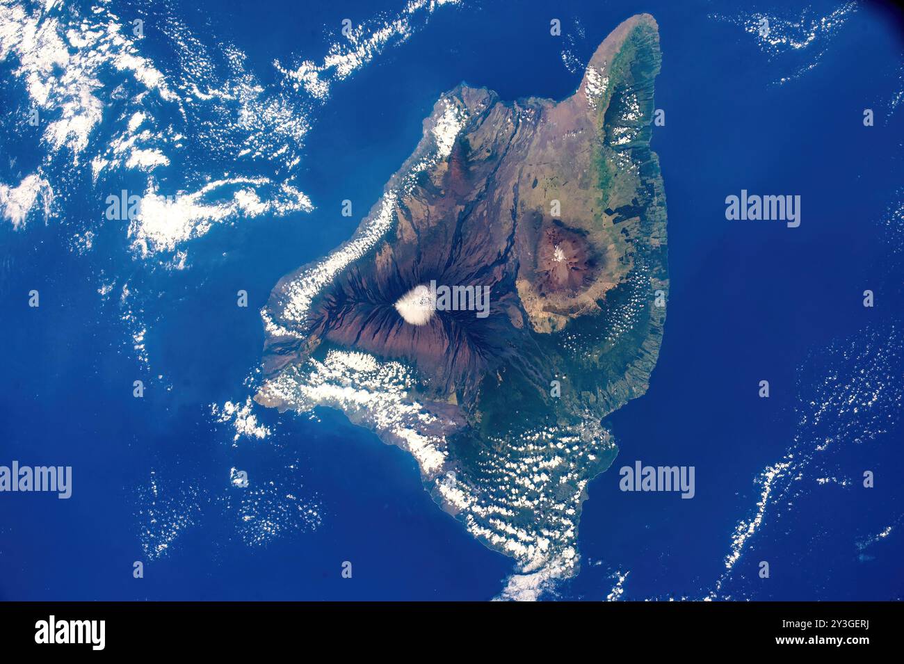 Hawaii Big island. Digital enhancement of an image by NASA Stock Photo ...