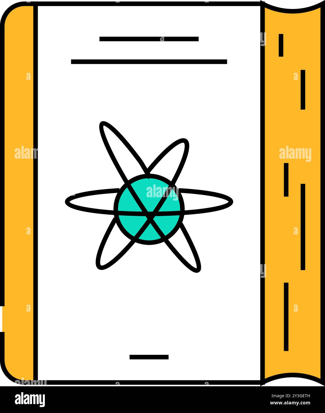 nuclear physics nuclear energy icon color illustration Stock Vector ...