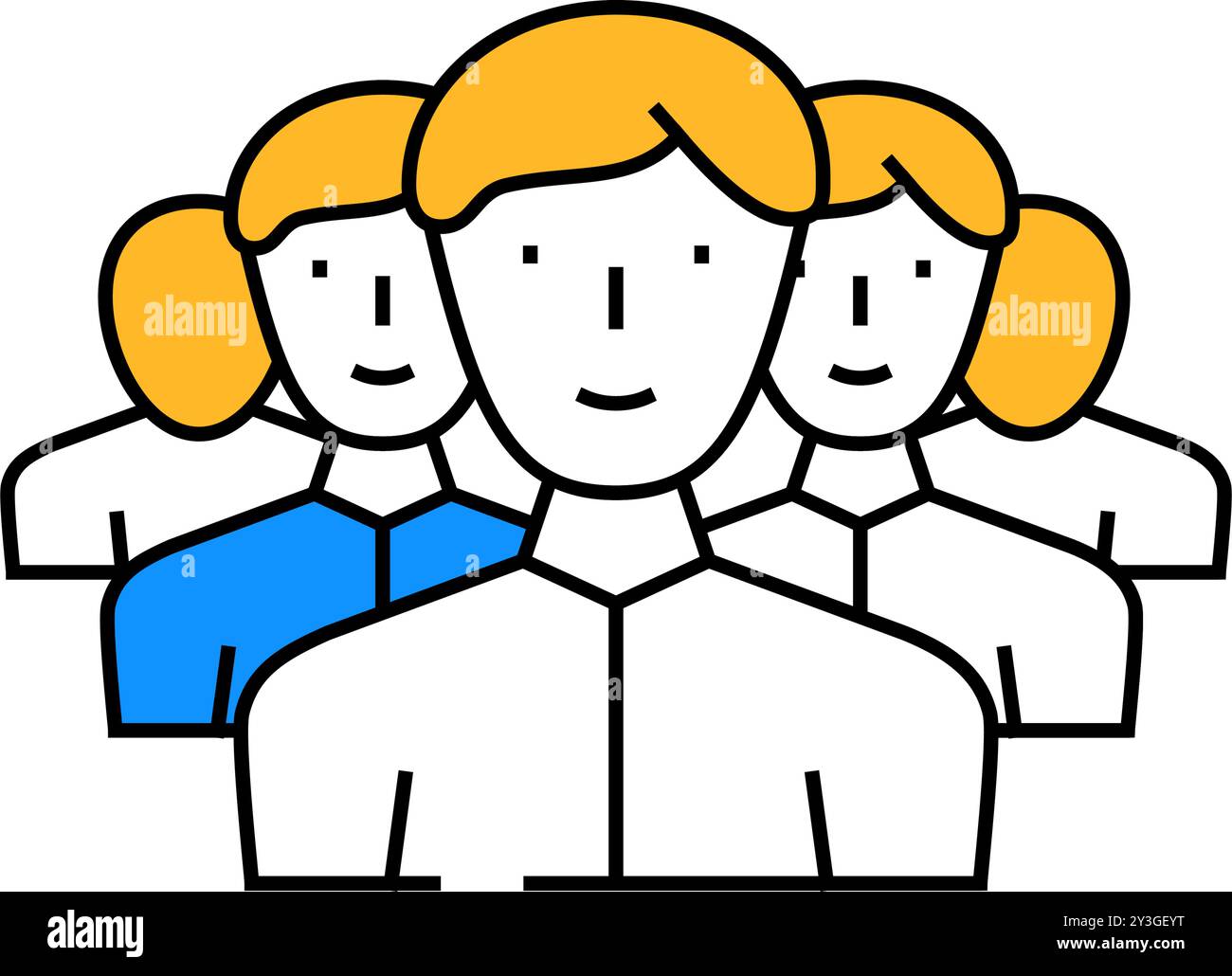 crowd people icon color illustration Stock Vector Image & Art - Alamy