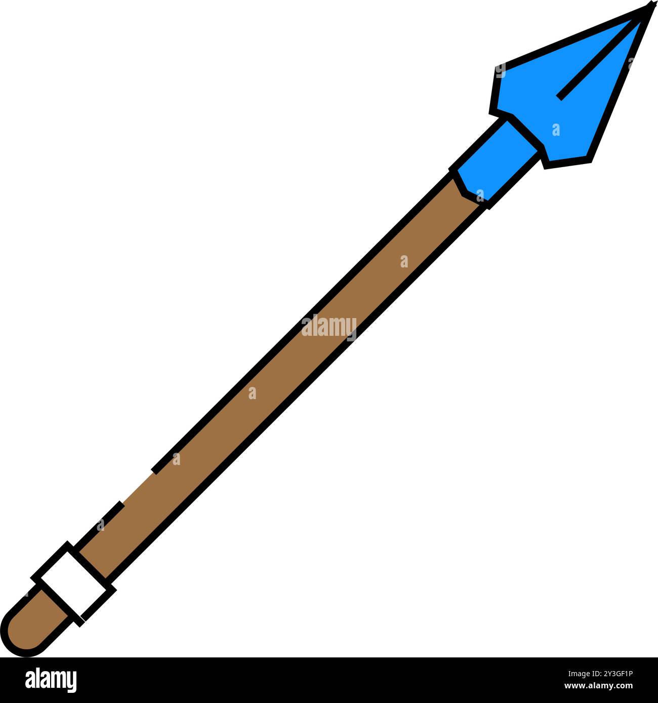 spear weapon military icon color illustration Stock Vector Image & Art ...