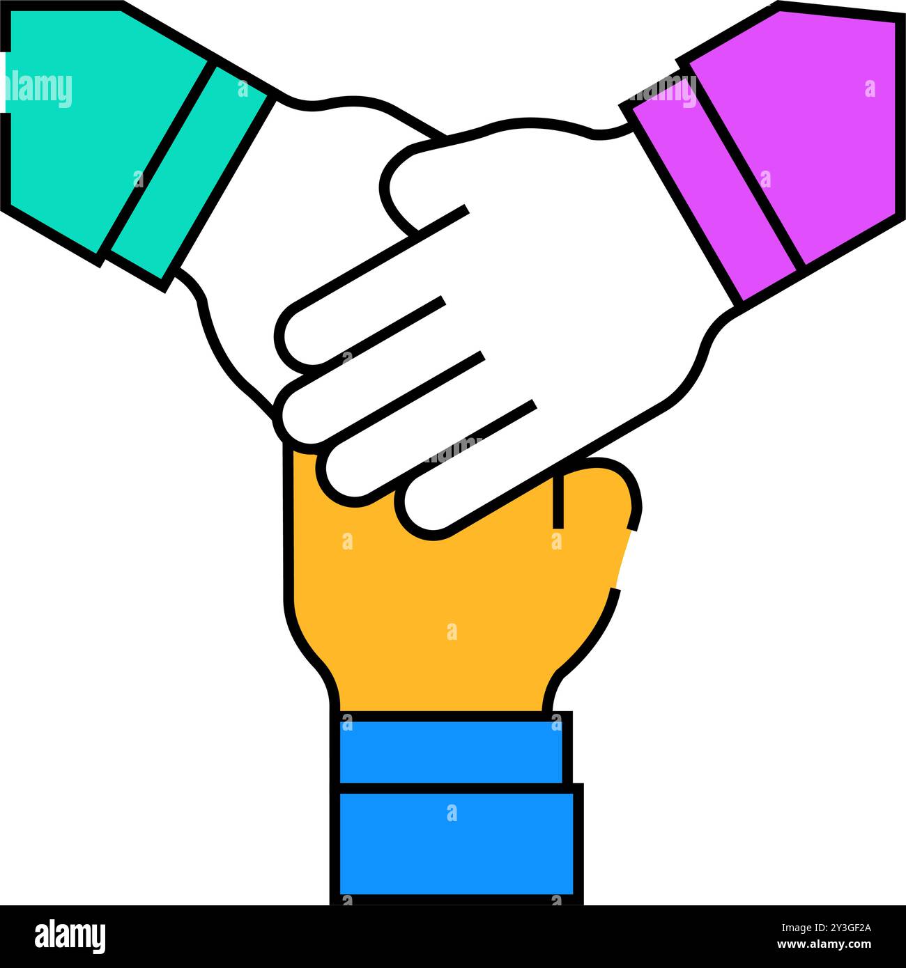 team work icon color illustration Stock Vector Image & Art - Alamy