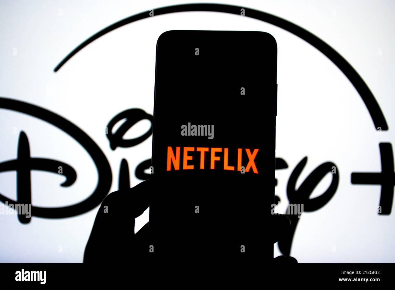 In this photo illustration, a Netflix logo seen displayed on a ...