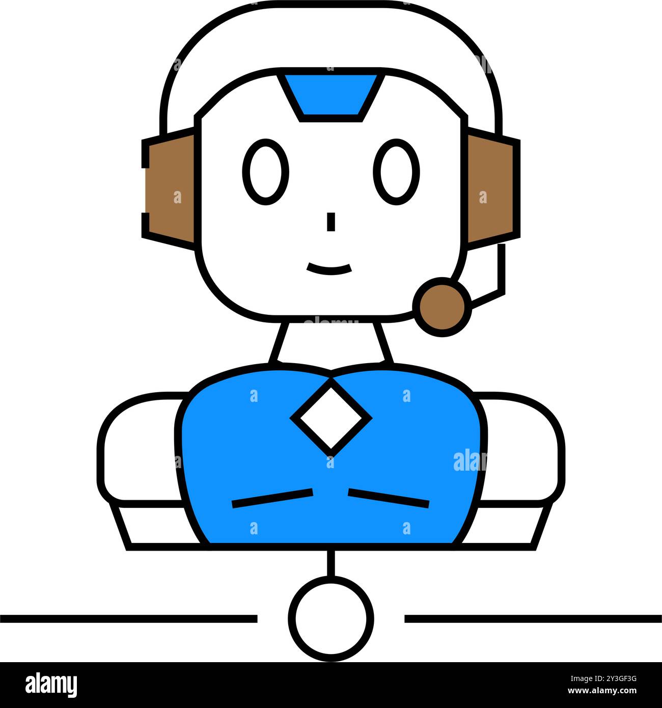 customer chat bot icon color illustration Stock Vector Image & Art - Alamy