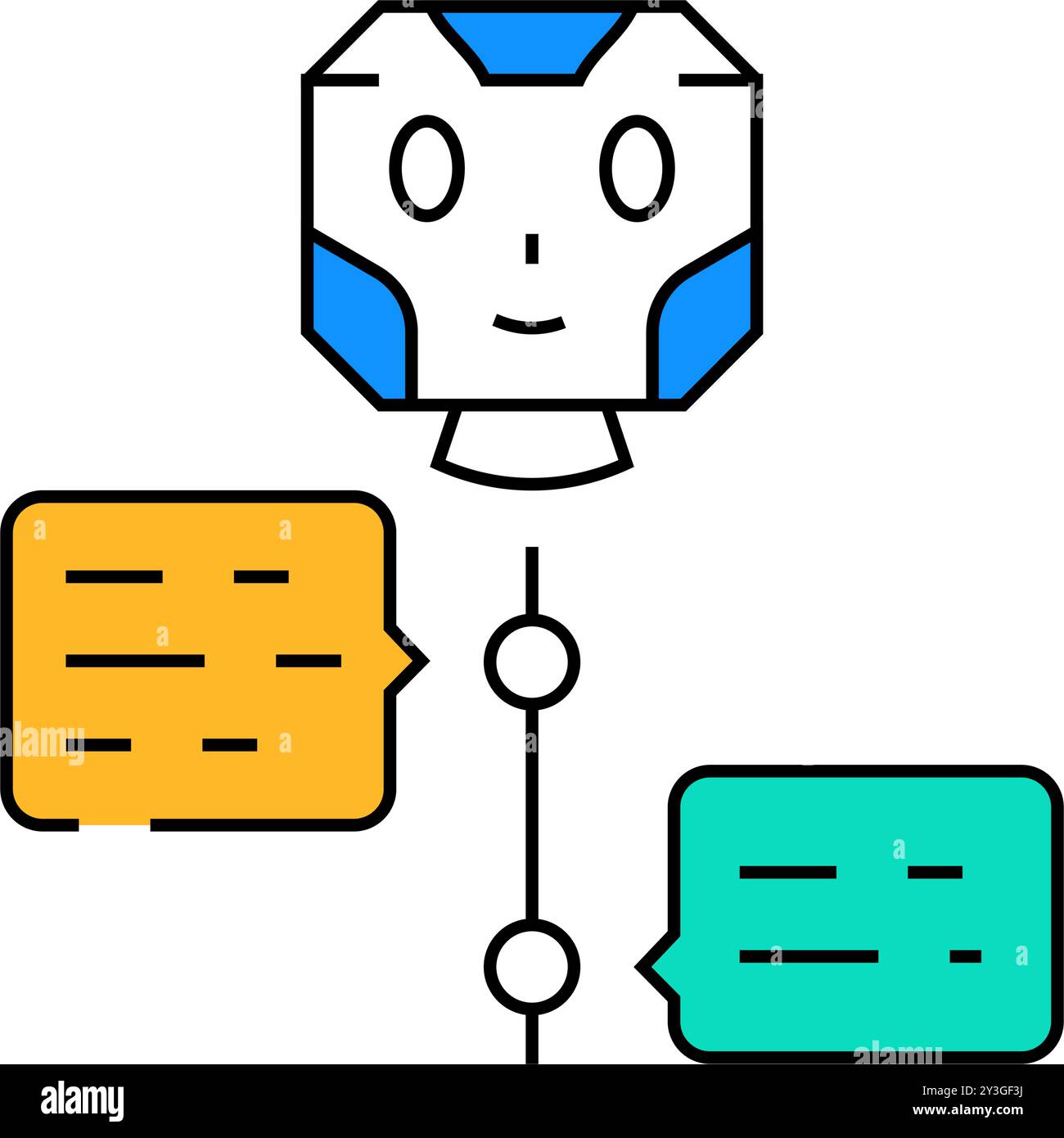 dialog chat bot icon color illustration Stock Vector Image & Art - Alamy
