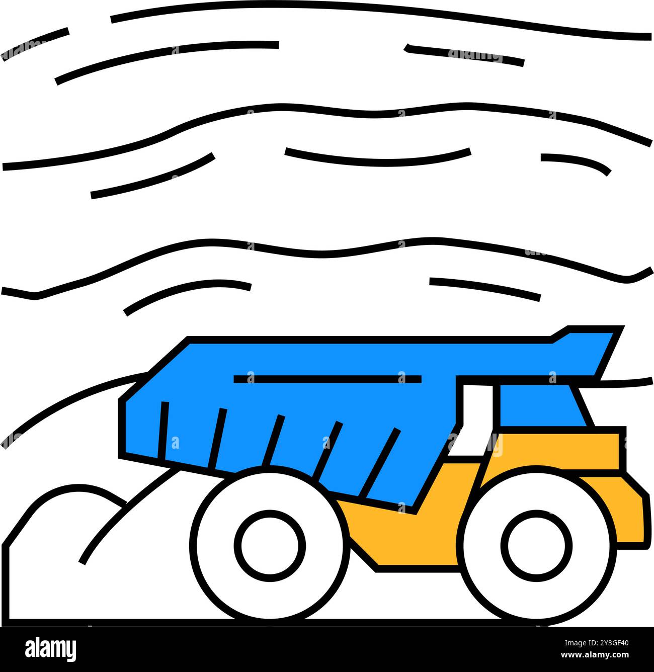 open pit mining copper production icon color illustration Stock Vector ...