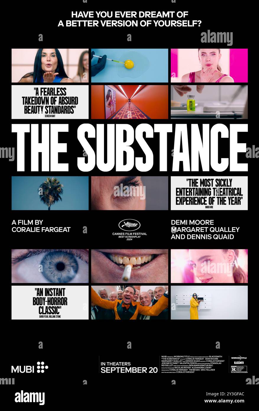 The Substance (2024) directed by Coralie Fargeat and starring Margaret ...