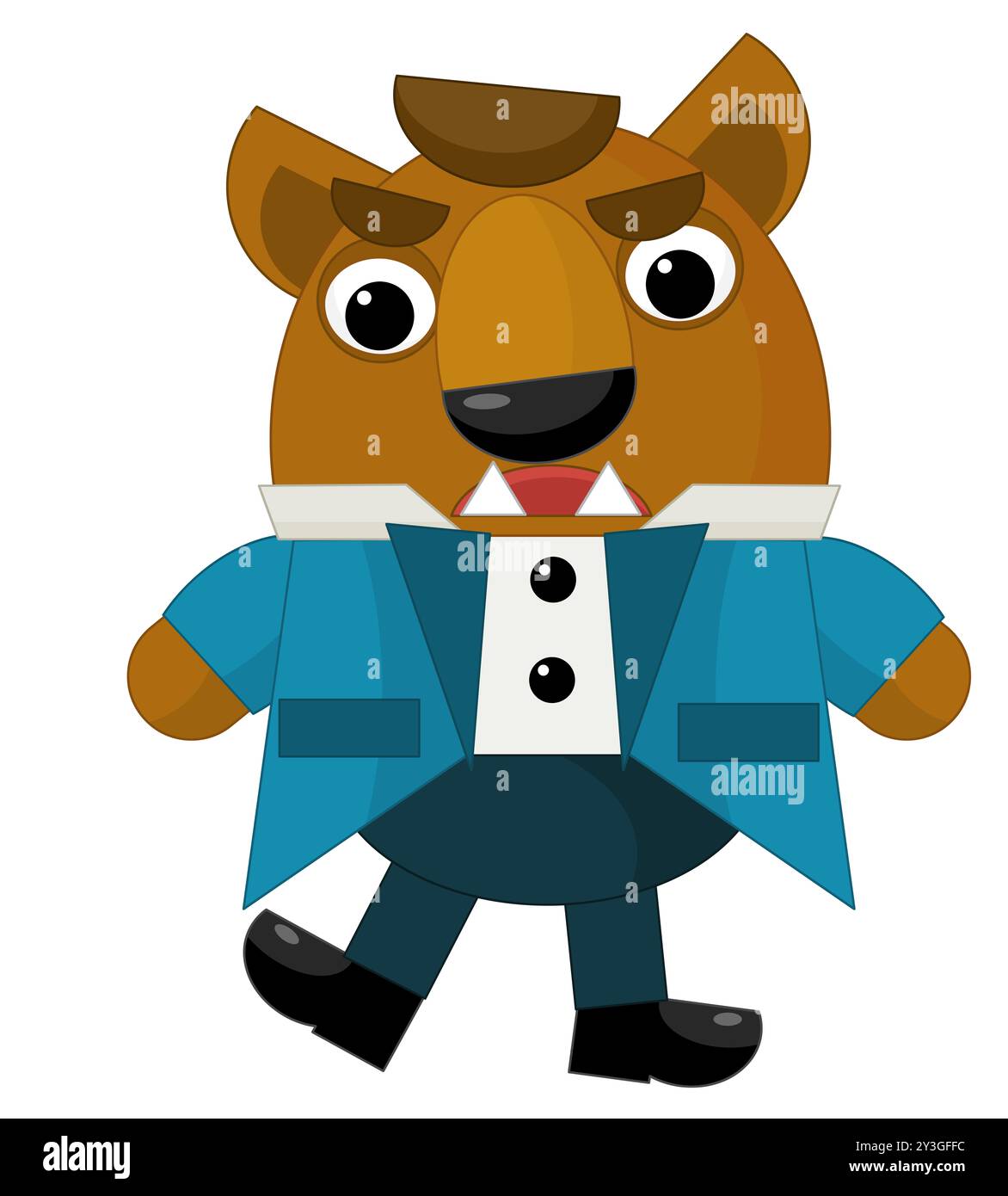 cartoon scene with character prince king beast isolated illustration ...