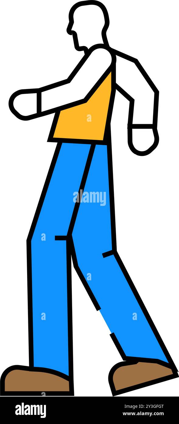 stilt walker carnival show icon color illustration Stock Vector Image ...